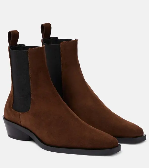 Proenza Schouler Bronco Suede Chelsea Boots - Brown