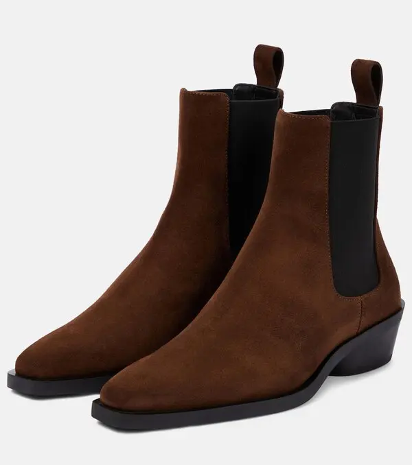 Proenza Schouler Bronco Suede Chelsea Boots - Brown