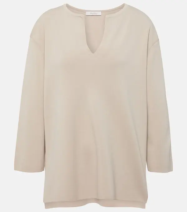 Max Mara Sottile Jersey Blouse - Neutrals