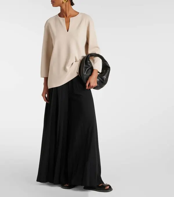 Max Mara Sottile Jersey Blouse - Neutrals