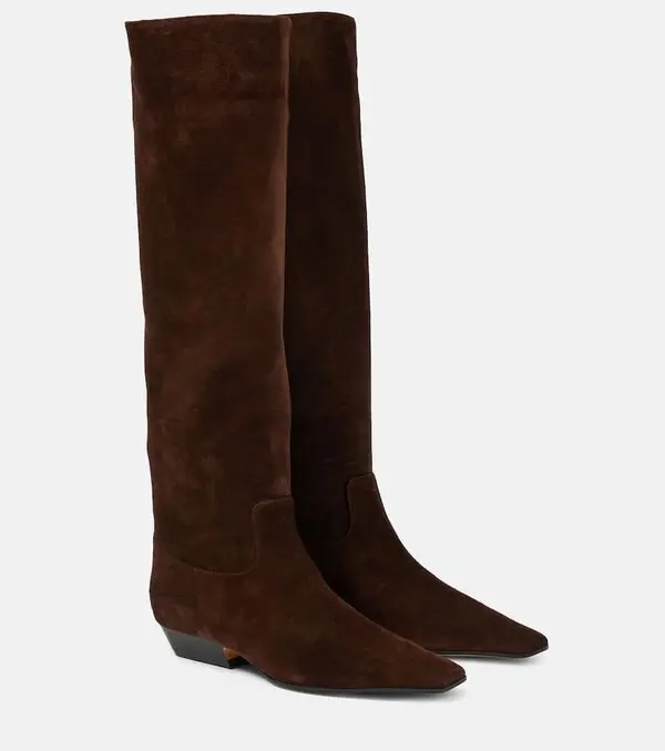 Khaite Suede Knee-high Boots - Brown