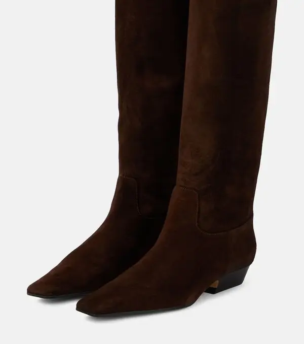 Khaite Suede Knee-high Boots - Brown