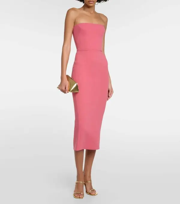 Alex Perry Strapless Midi Dress