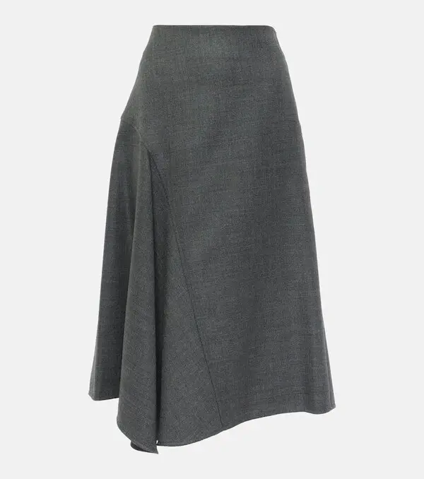 Brunello Cucinelli Asymmetric Midi Skirt