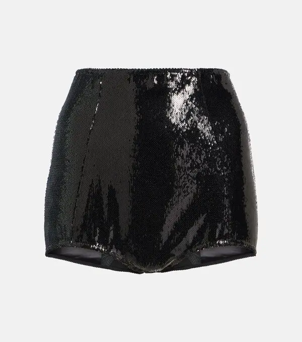 Dolce & Gabbana Sequined High-rise Briefs - Black