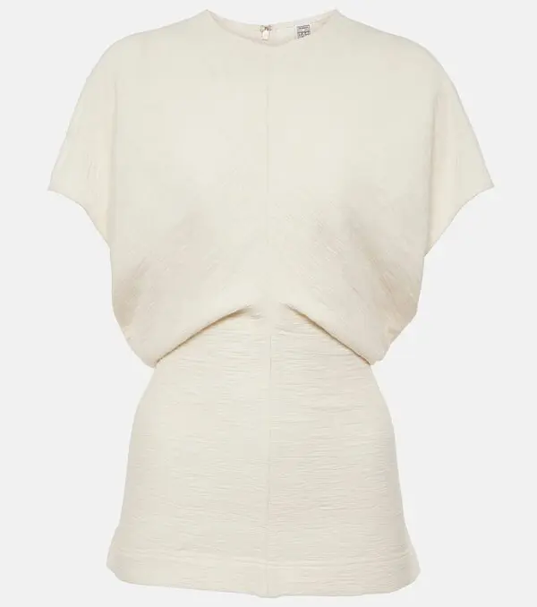 TOTEME Draped Top - White