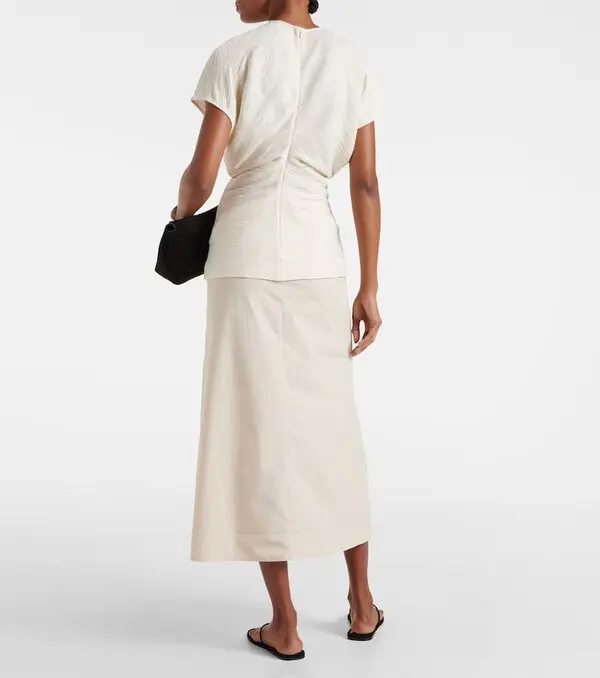 TOTEME Draped Top - White