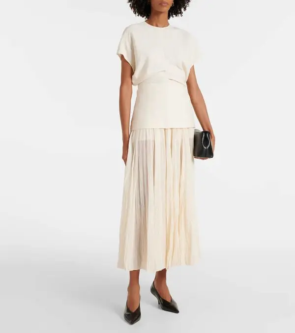 TOTEME Draped Top - White