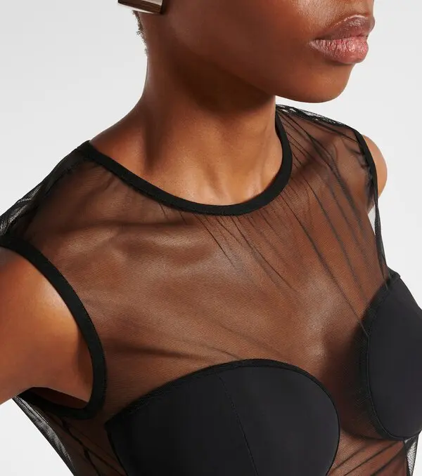 NENSI DOJAKA Mesh Bodysuit