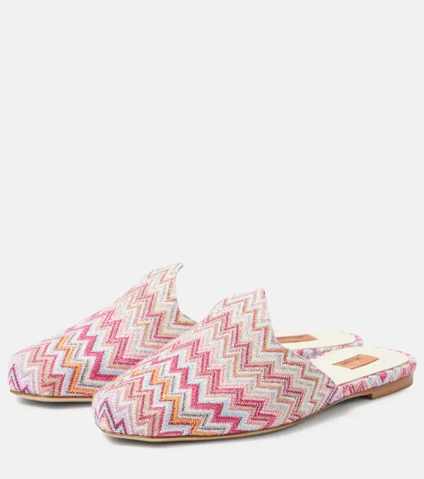 Missoni Zigzag Mules - Pink