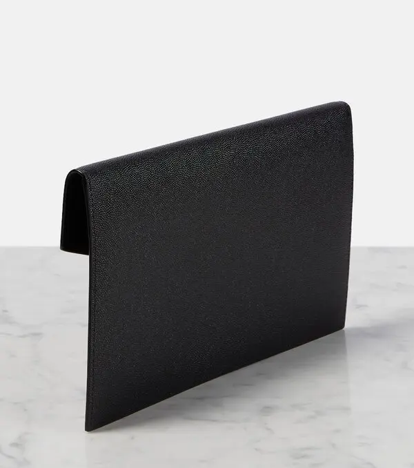 Saint Laurent Uptown Leather Clutch - Black