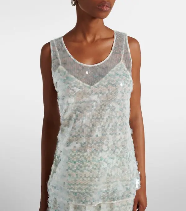 XU ZHI Beaded Tank Top