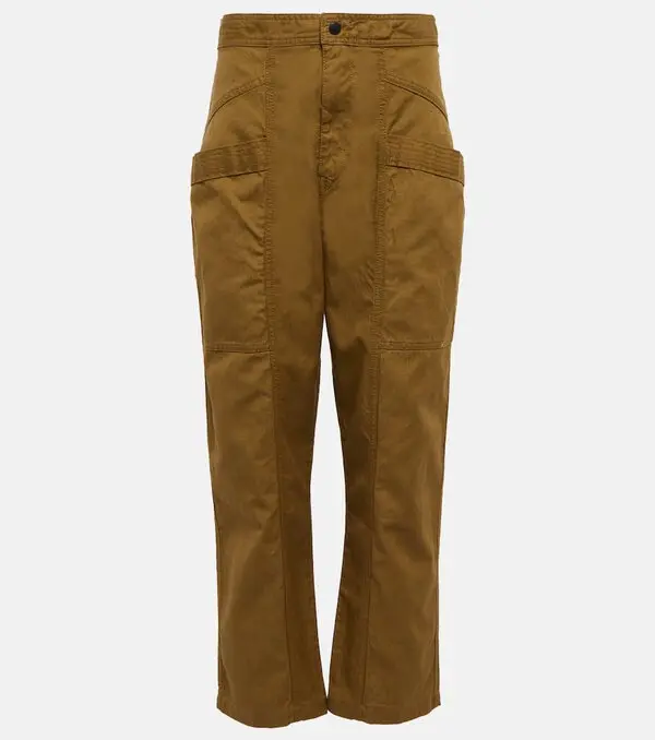 MARANT ETOILE Pandore Cotton-blend Pants - Brown