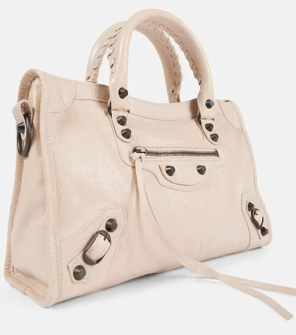 Balenciaga Le City Small Leather Tote Bag - Beige