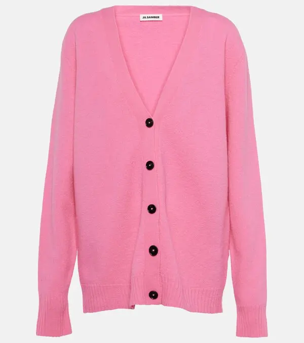 JIL SANDER Wool Cardigan - Pink