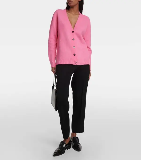 JIL SANDER Wool Cardigan - Pink