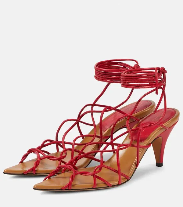 Khaite Arden 75 Leather Sandals