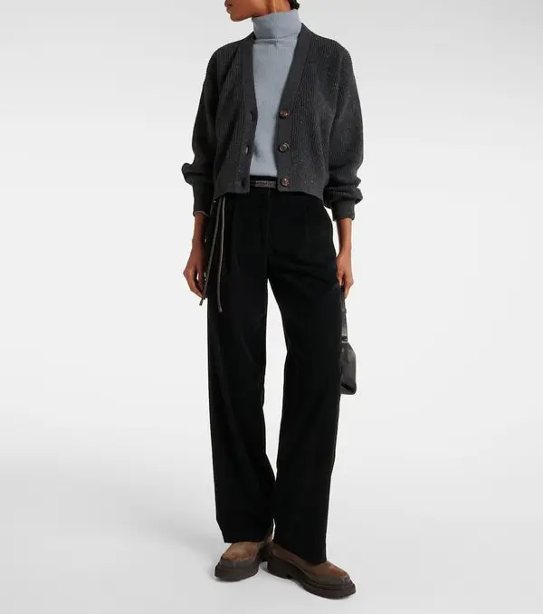 Brunello Cucinelli Cotton-blend Velvet Pants