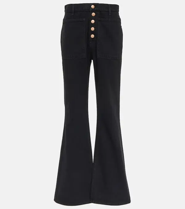 Ulla Johnson Lou High-rise Flared Jeans - Black