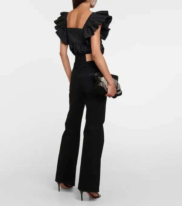 Ulla Johnson Lou High-rise Flared Jeans - Black