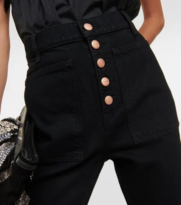 Ulla Johnson Lou High-rise Flared Jeans - Black