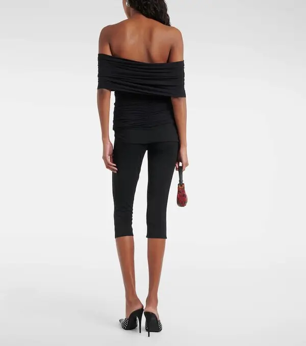 Magda Butrym Off-shoulder Cropped Blouse