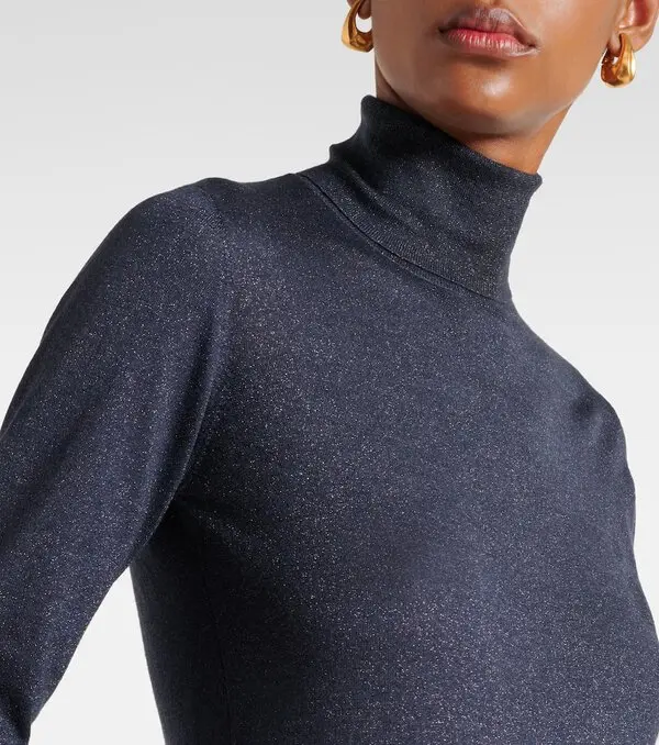 Brunello Cucinelli Turtleneck Cashmere-blend Top