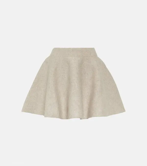 Alaïa Flared Wool-blend Miniskirt