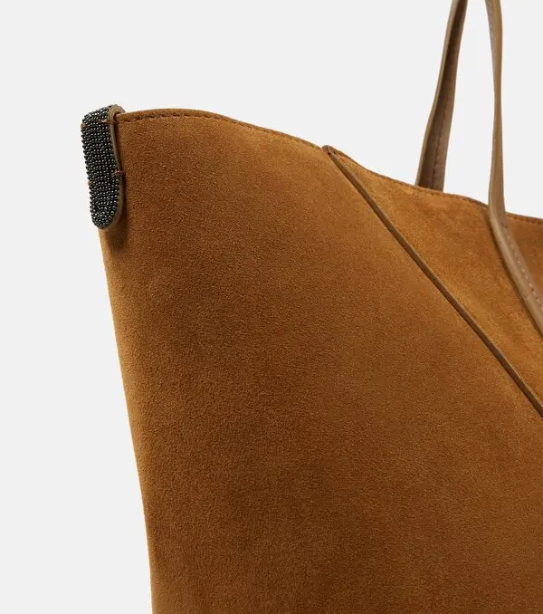 Brunello Cucinelli Duo Large Suede Tote Bag