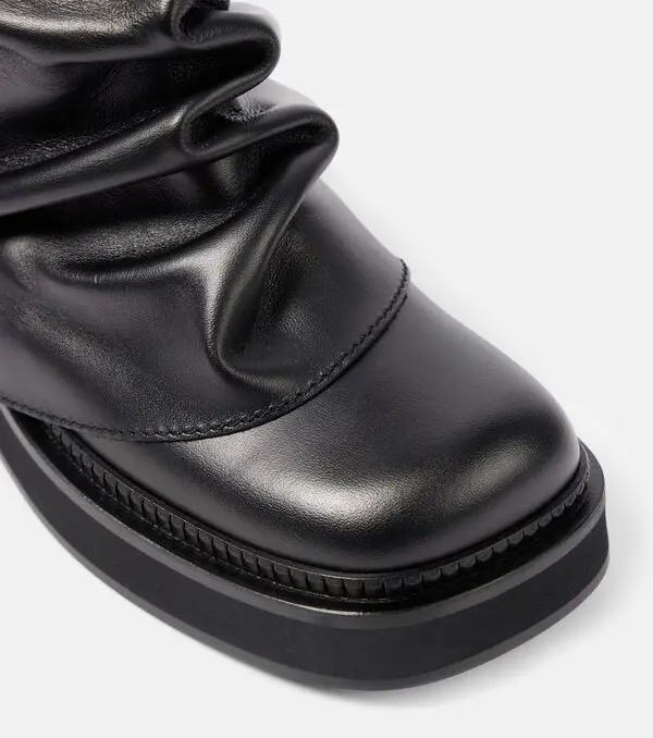 Attico Robin Leather Ankle Boots