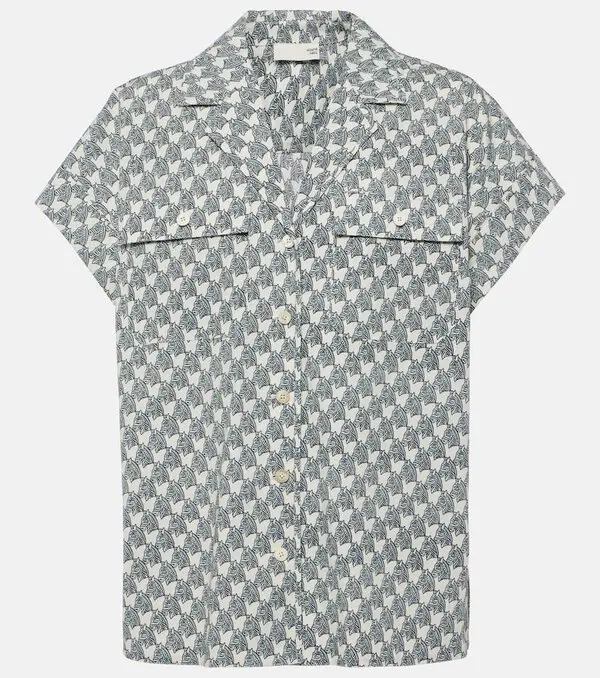 Tory Burch Printed Cotton Poplin Shirt