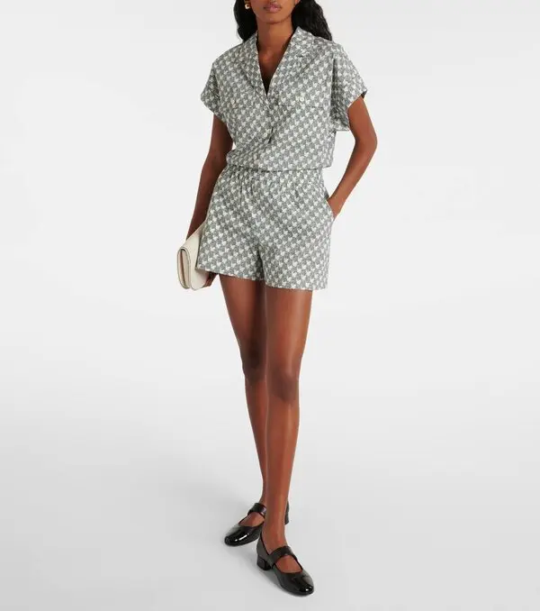 Tory Burch Printed Cotton Poplin Shirt