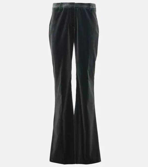 Etro Cotton Flared Trousers - Grey
