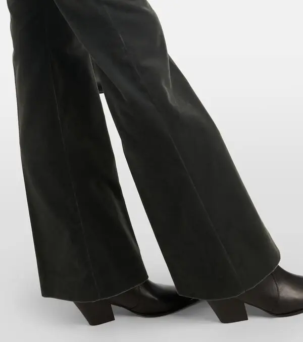 Etro Cotton Flared Trousers - Grey