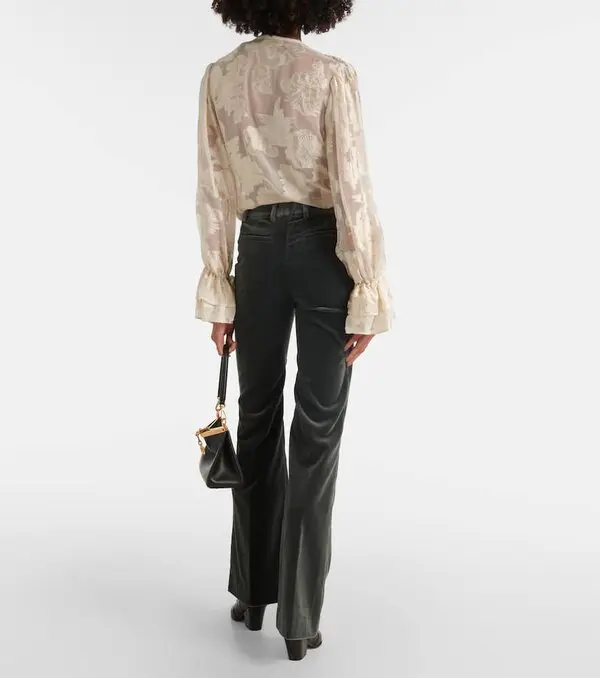 Etro Cotton Flared Trousers - Grey