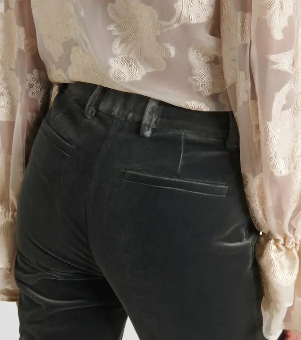 Etro Cotton Flared Trousers - Grey