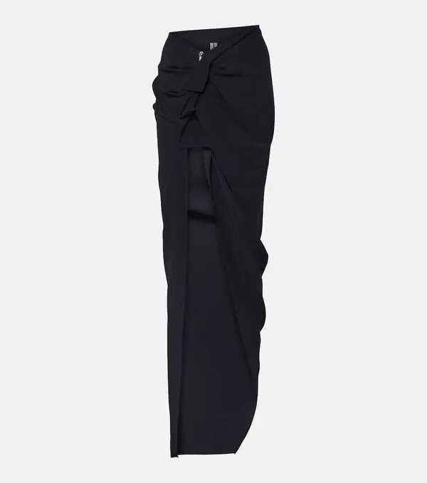 Rick Owens High-rise Asymmetric Maxi Skirt