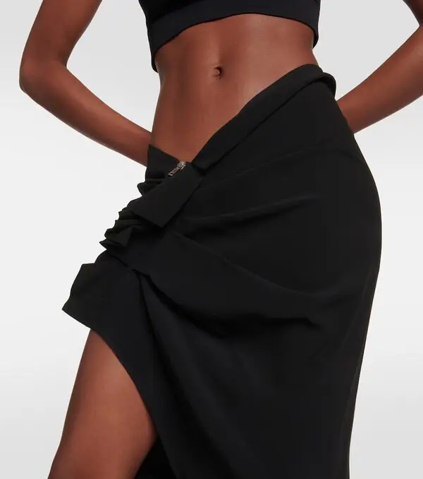 Rick Owens High-rise Asymmetric Maxi Skirt