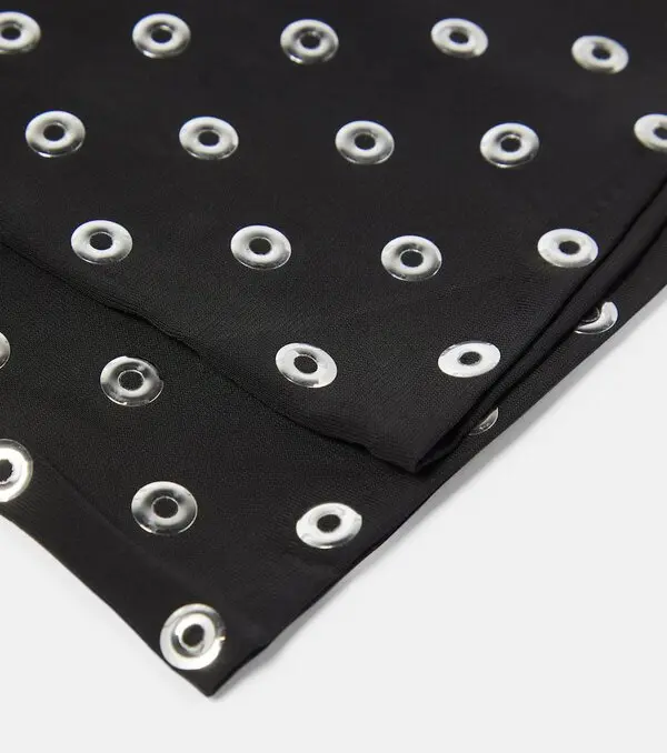 Alaïa Eyelet Embellished Gloves