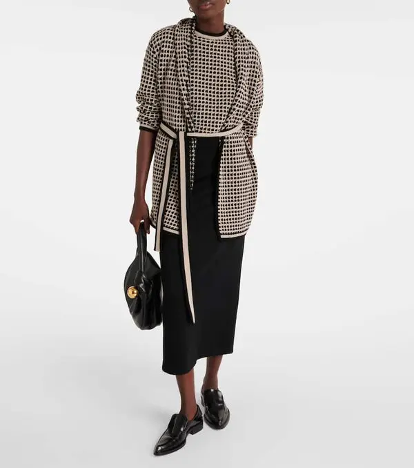 Max Mara Fleres Patterned Cotton Sweater Vest