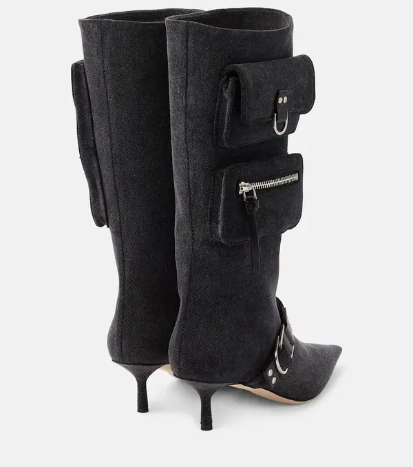 Blumarine Jeanne Knee-high Denim Boots