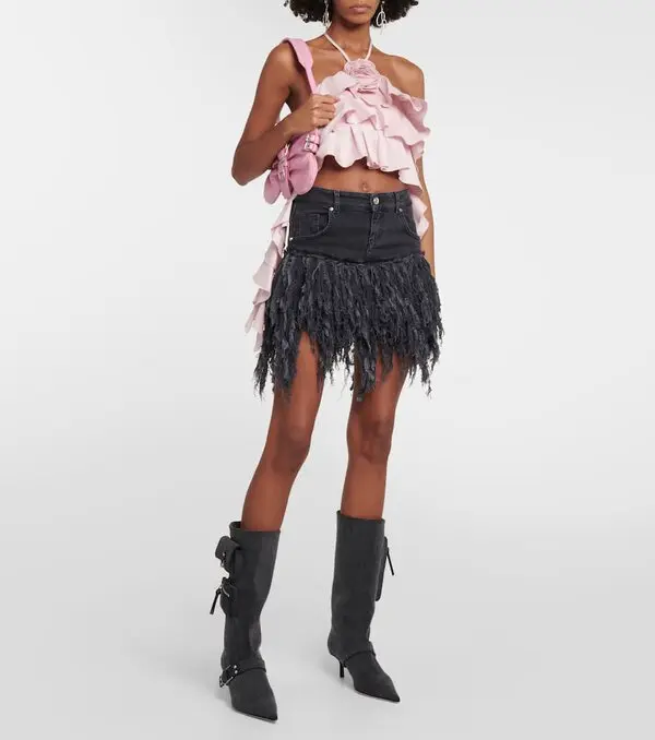 Blumarine Jeanne Knee-high Denim Boots