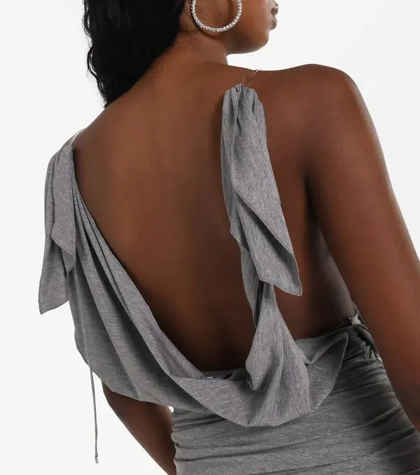 Attico Draped Jersey Minidress