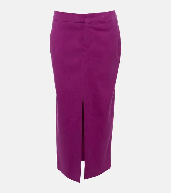 Isabel Marant Étoile Dixina Linen-blend Midi Skirt