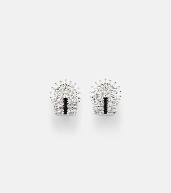 KAMYEN 18kt White Gold Diamond Earrings - Silver