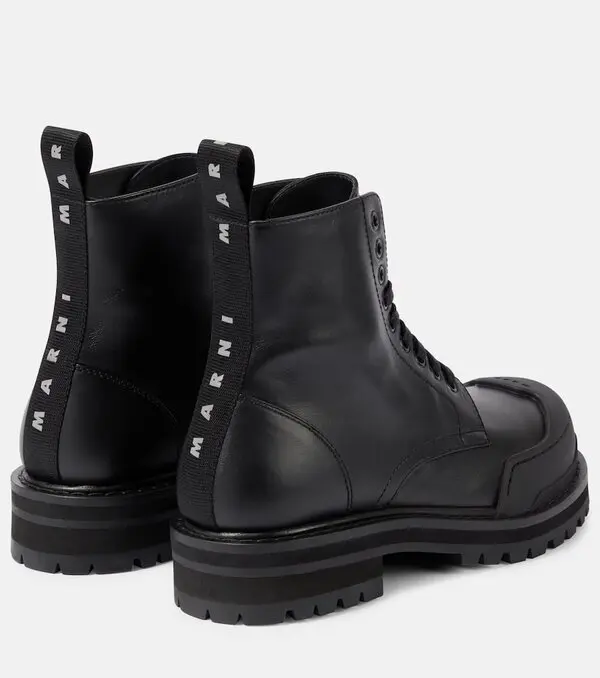 Marni Dada Leather Combat Boots