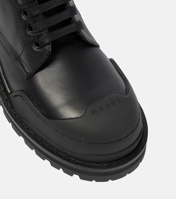 Marni Dada Leather Combat Boots