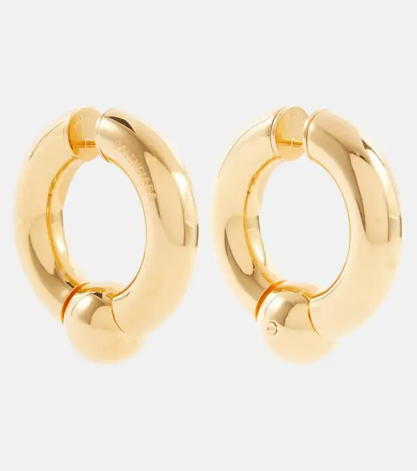 Balenciaga Mega Hoop Earrings - Gold
