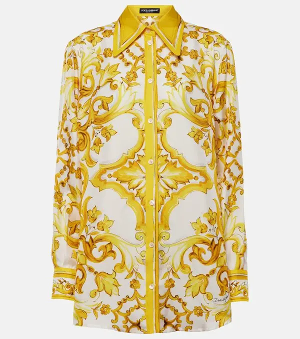 Dolce & Gabbana Majolica Silk Twill Shirt