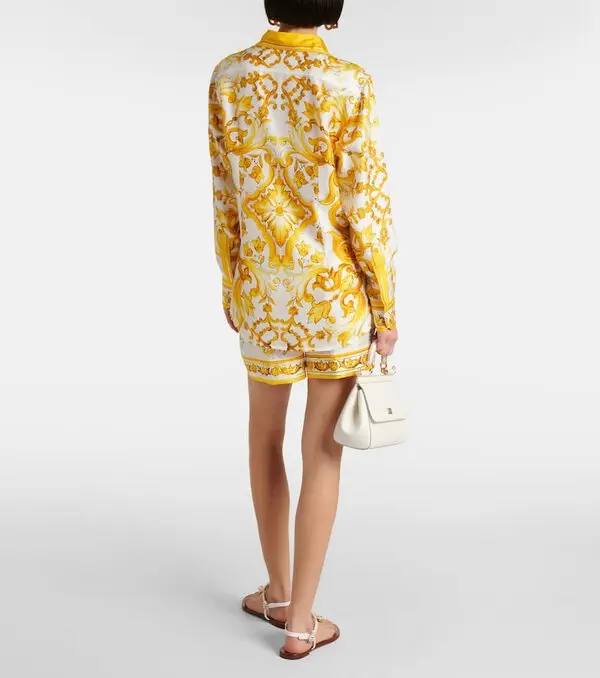 Dolce & Gabbana Majolica Silk Twill Shirt